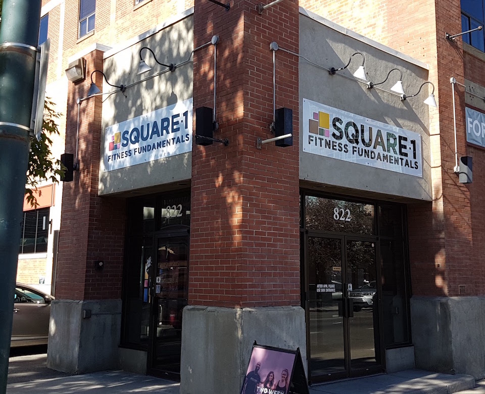 Square 1 Fitness - Perforated vinyl installation, Custom sign ...